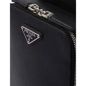 Prada Saffiano Leather Shoulder Bag - Black