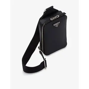 Prada Saffiano Leather Shoulder Bag - Black