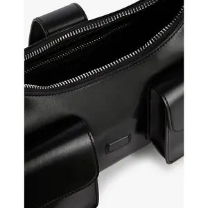 The Kooples Amelia Leather Shoulder Bag With Chain Handle - Black