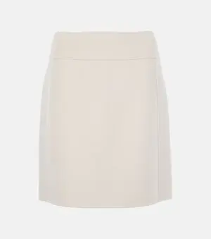 Max Mara Wool Miniskirt - White