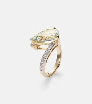 Mateo 14kt Amethyst And Diamond Ring - Gold
