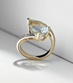 Mateo 14kt Amethyst And Diamond Ring - Gold