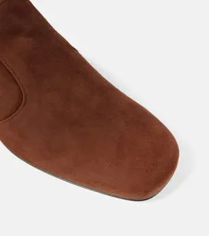 ROGER VIVIER Tres Vivier Polly Suede Ankle Boots - Brown