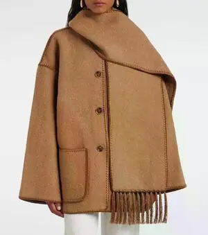 TOTEME Embroidered Wool-blend Jacket - Brown