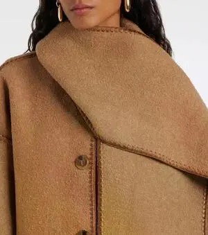 TOTEME Embroidered Wool-blend Jacket - Brown