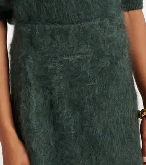 LISA YANG Asta Knitted Cashmere Midi Skirt - Green