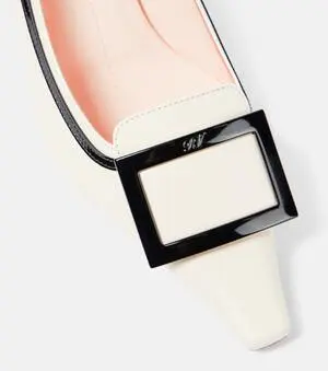 ROGER VIVIER Viv' Canard 55 Leather Pumps - White