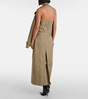 Balenciaga Suspended Trench Midi Dress - Beige