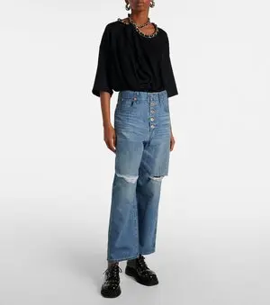 Junya Watanabe Cutout Wide-leg Jeans