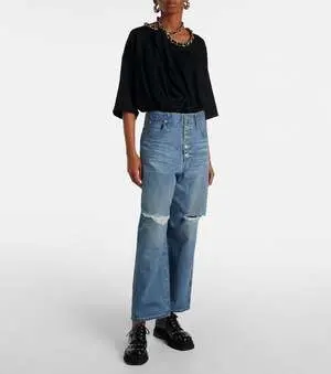 Junya Watanabe Cutout Wide-leg Jeans