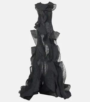 Maticevski Spiral Ruffled Gown - Black