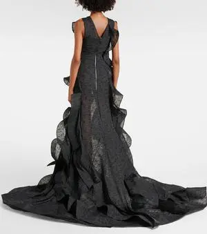 Maticevski Spiral Ruffled Gown