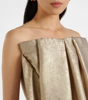 Maticevski Zeal Draped Lamé Top