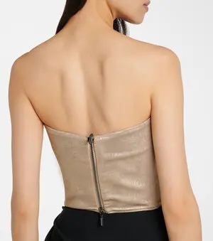 Maticevski Zeal Draped Lamé Top