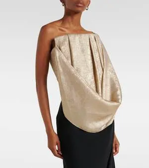 Maticevski Zeal Draped Lamé Top