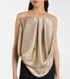 Maticevski Zeal Draped Lamé Top
