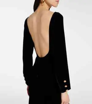 Rixo Devina Velvet Maxi Dress