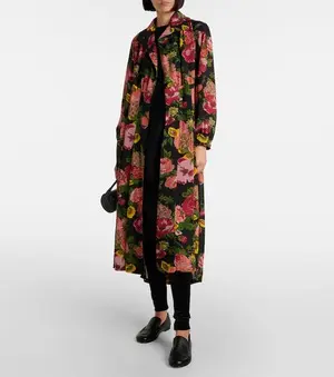 Junya Watanabe Georgette And Jersey Midi Dress