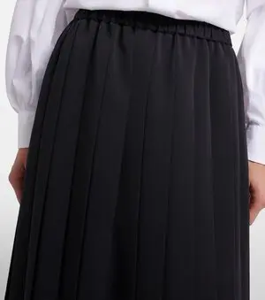 Junya Watanabe Pleated Floral Midi Skirt