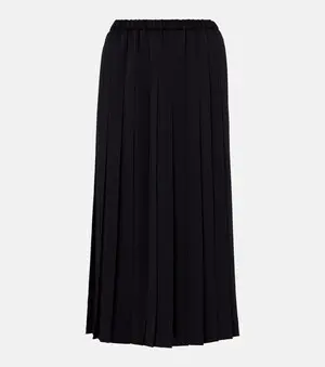 Junya Watanabe Pleated Midi Skirt - Black