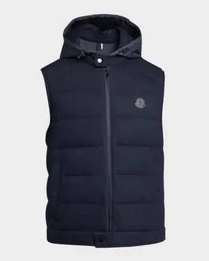 Moncler Rezila Cashmere Down Vest - Navy | Editorialist