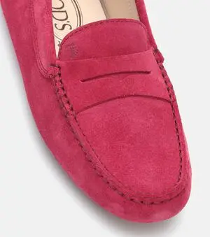 TOD'S Gommino Suede Loafers - Pink