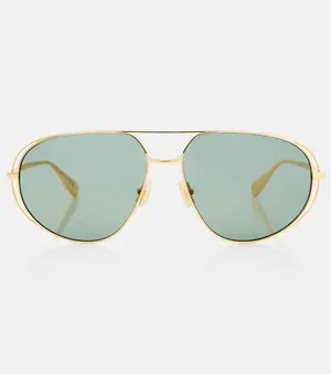 Bottega Veneta Aviator Sunglasses - Gold