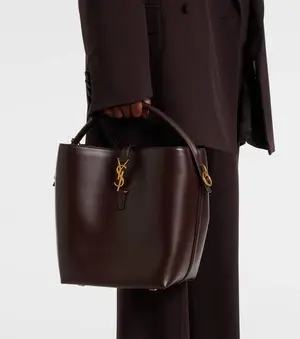 Saint Laurent Le 37 Leather Bucket Bag