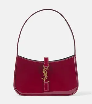 Saint Laurent Le 5 A 7 Mini Patent Leather Shoulder Bag - Red