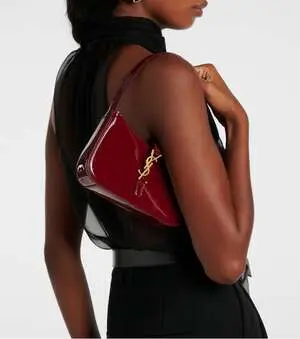 Saint Laurent Le 5 A 7 Mini Patent Leather Shoulder Bag - Red