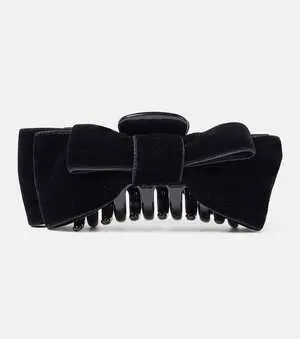 JENNIFER BEHR Matilda Velvet Hair Clip - Black