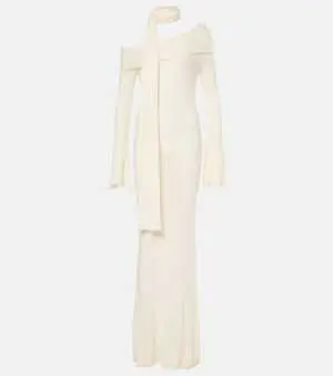 AYA MUSE Ursa Scarf-detail Maxi Dress - White