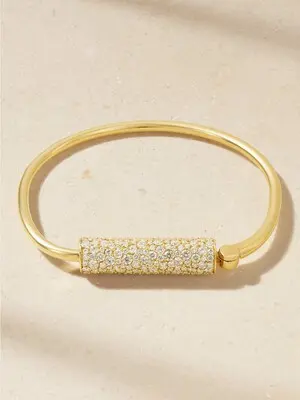 MARLA AARON Stoned Trundle Lock 18-karat Diamond Bracelet - Gold