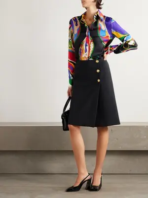Emilio Pucci Printed Silk-twill Shirt