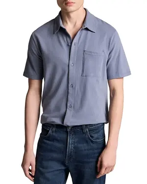 Vince Short Sleeve Pocket Shirt Hawk Blue