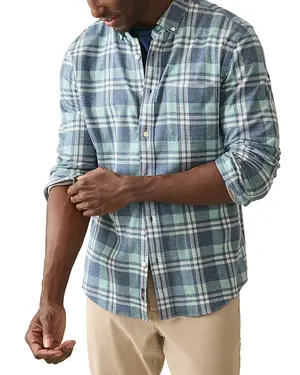 Faherty Brand Coastline Knit Plaid Button Down Shirt - Holbrook