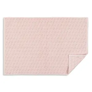 MATOUK Athena Cotton Sculpted Greek Key Tub Mat - Blush