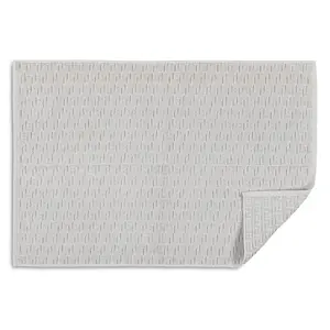 MATOUK Athena Cotton Sculpted Greek Key Tub Mat - Marble