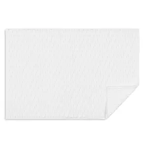 MATOUK Athena Cotton Sculpted Greek Key Tub Mat - White