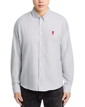 Ami Classic Logo Button Down Shirt