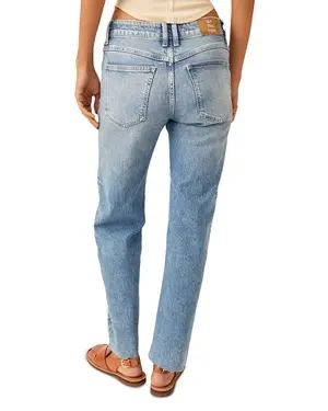 Free People We The Free Risk Taker High Rise Straight Jeans - Mantra