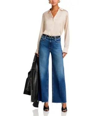 Paige Anessa " High-rise Wide-leg Jeans - Arpeggio