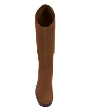 Vince Camuto Gibi Block Heel Boots - Medium Brown