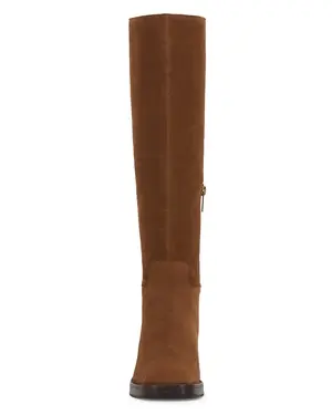 Vince Camuto Gibi Block Heel Boots - Medium Brown