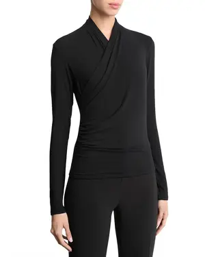 Vince Long Sleeve Wrap Top
