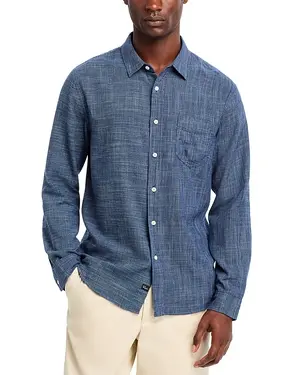 Rails Wyatt Regular Fit Button Front Shirt - Navy Etch