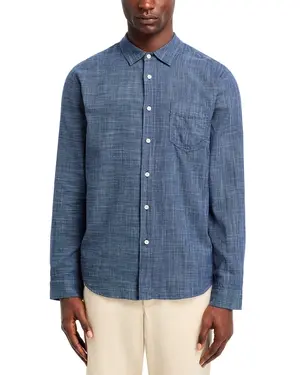 Rails Wyatt Regular Fit Button Front Shirt - Navy Etch