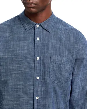 Rails Wyatt Regular Fit Button Front Shirt - Navy Etch