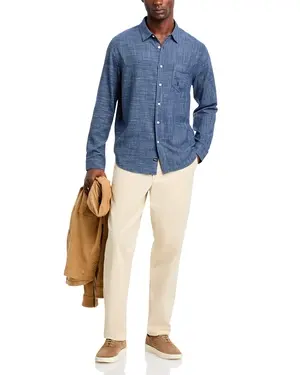 Rails Wyatt Regular Fit Button Front Shirt - Navy Etch