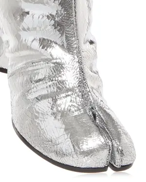 MAISON MARGIELA Tabi Split Toe Booties - Silver